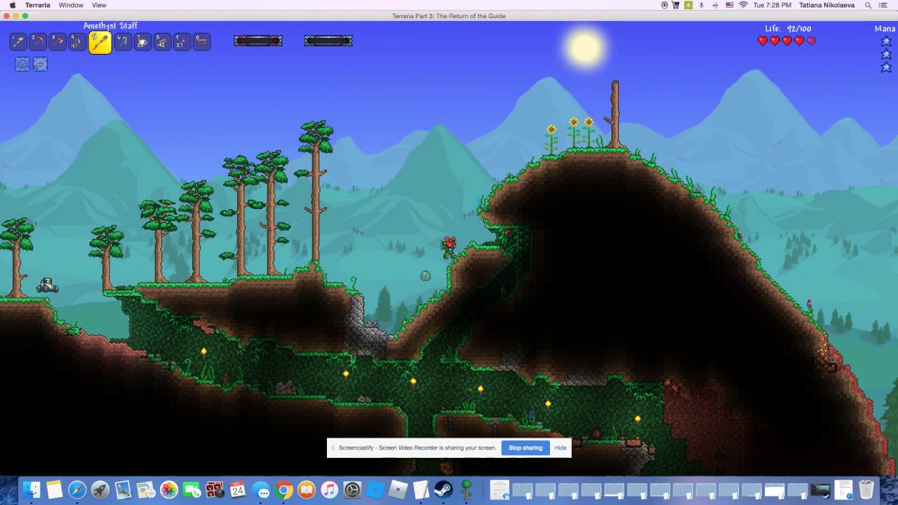 preparing to fight my first boss (terraria part 4) - YouTube