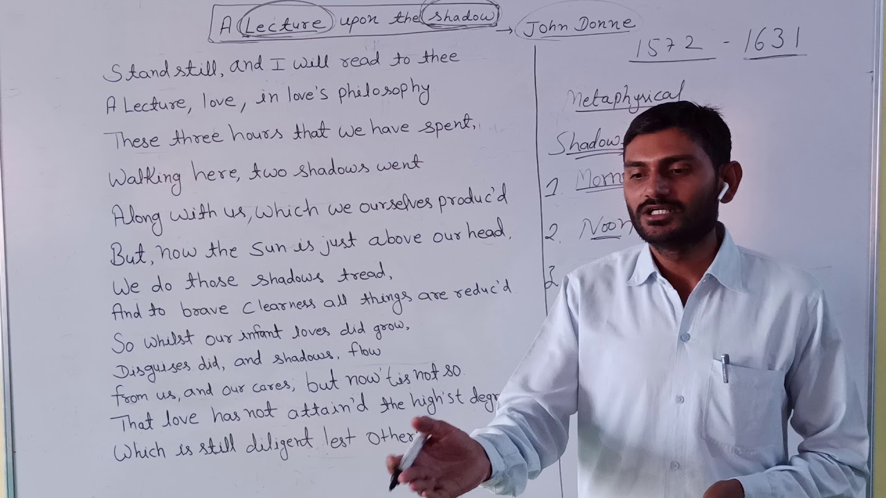 Class 12th English Lit. A Lecture upon shadow Part 2 By Raghuveer Sir ...