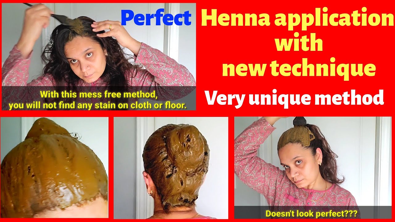 Henna application step by step on hair with new technique | How to ...