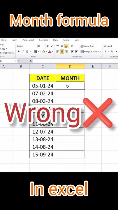 Excel Month Formula Shorts Shortvideo Exceltips Excel