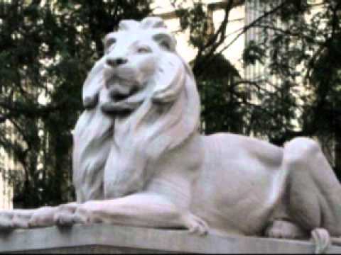 New York Public Library Lions - Patience and Fortitude - YouTube