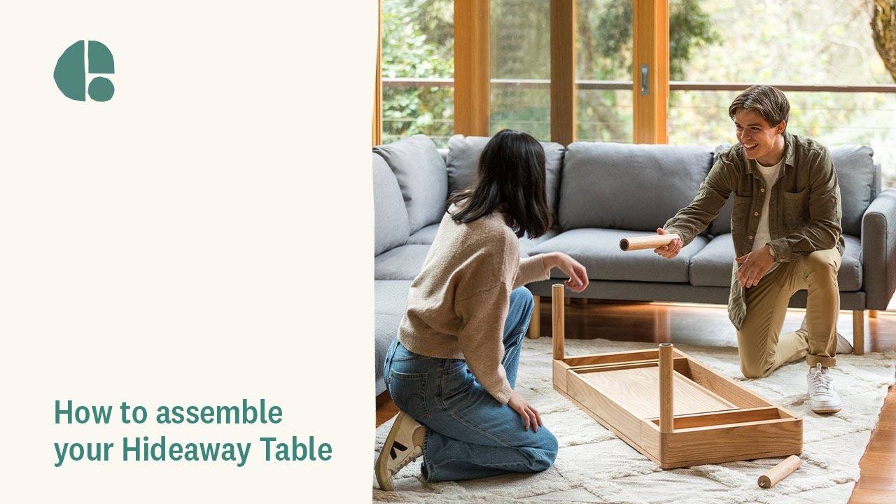 How to assemble your Hideaway Tables - YouTube