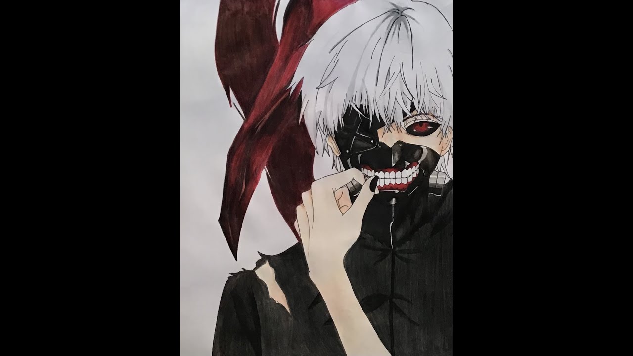 How to draw Kaneki Ken from "Tokyo Ghoul" (step by step) - YouTube
