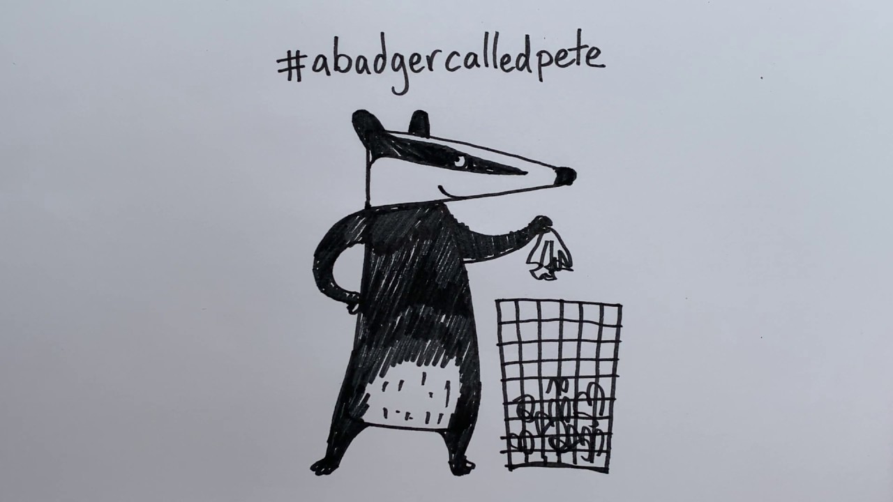 Emily Draws . . . A Badger called Pete (Tidy!) - YouTube