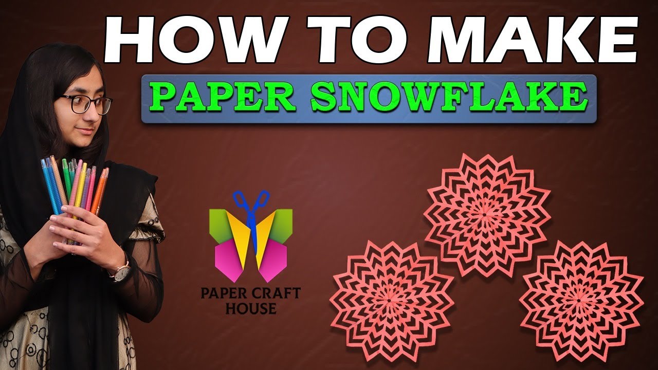 Snowflake making with paper | Snowflake paper flower - YouTube