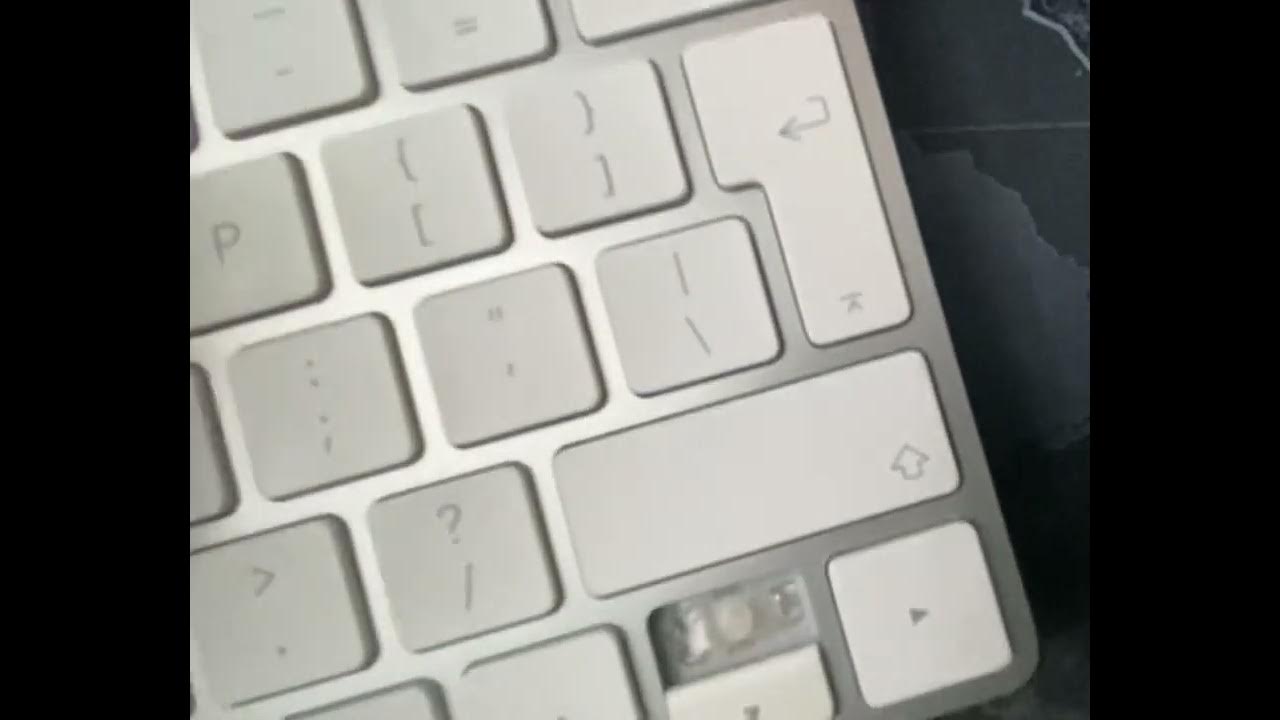 How to repair / attach / replace a a1644/a2450/a2449 arrow key and hinge onto the keyboard - YouTube