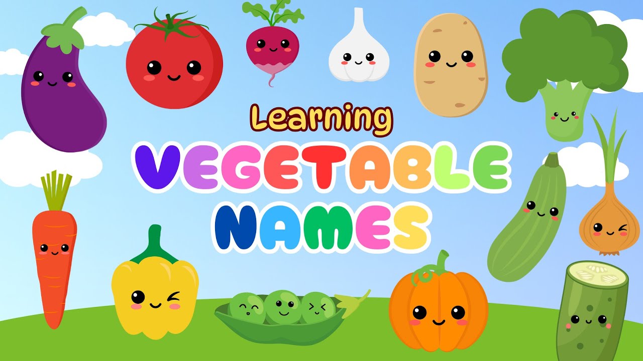 Vegetables Names For Kids | English Vocabulary For Toddlers | Learn ...
