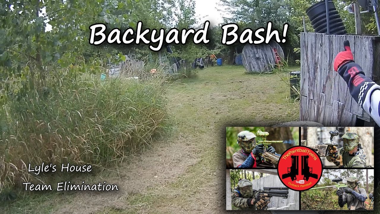 Backyard Paintball at Lyles house, TINY FIELD!, ThePaintballTwins - YouTube