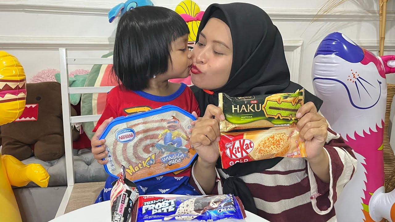 Borong Ice Cream glico Wings || HAKU Matcha,BlackPink || Nestlé KitKat ...