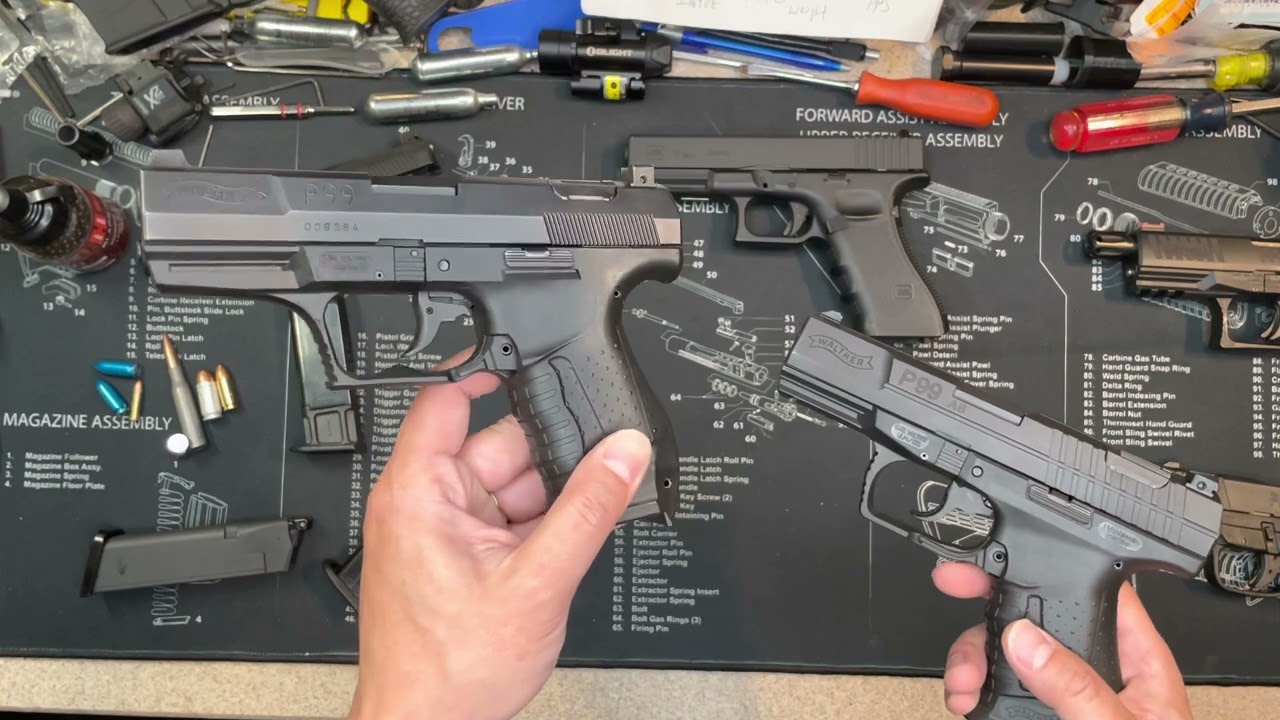 (廣東話 Cantonese) Walther P99 開箱 介紹 拆槍 Gen 1 vs 2 (P99C, PPQ) James Bond ...