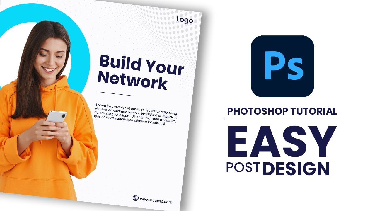 Very simple and easy way to design social media post for Beginners in ...