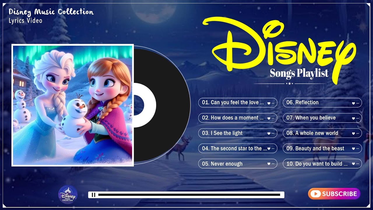 Romantic Disney Princess Songs Playlist🌙 Memorable Disney Music Songs ...