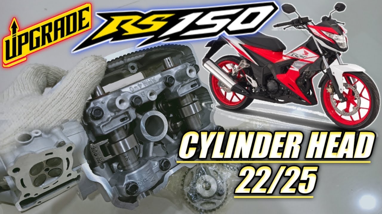 Rs150 Upgrade Cylinder head 22/25 Z-5 performance - YouTube
