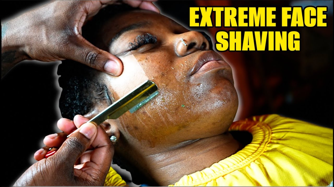 SHAVING A BLACK WOMAN'S FACE *EXTREME* | Dermaplaning | I Didn't Know ...