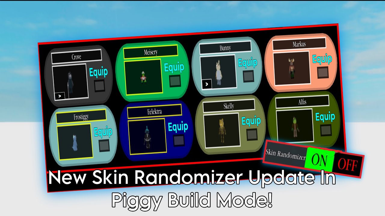 New Skin Randomizer Update In Roblox Piggy Build Mode! - YouTube