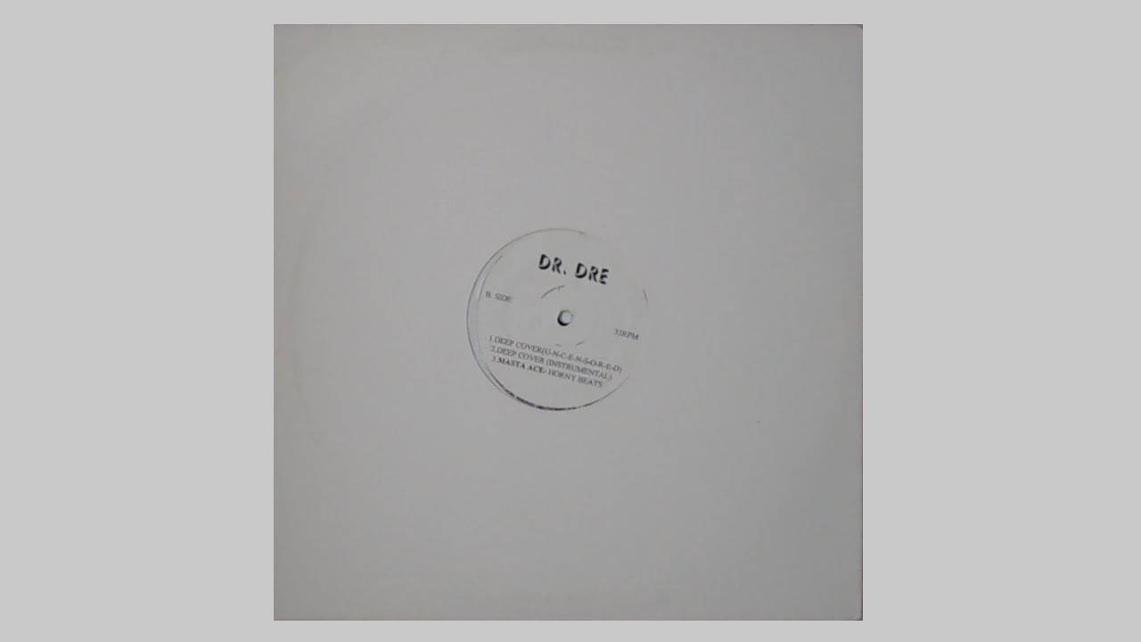 Dr. Dre - Deep Cover (Instrumental) - 1992 White Label - Snoop Dogg ...