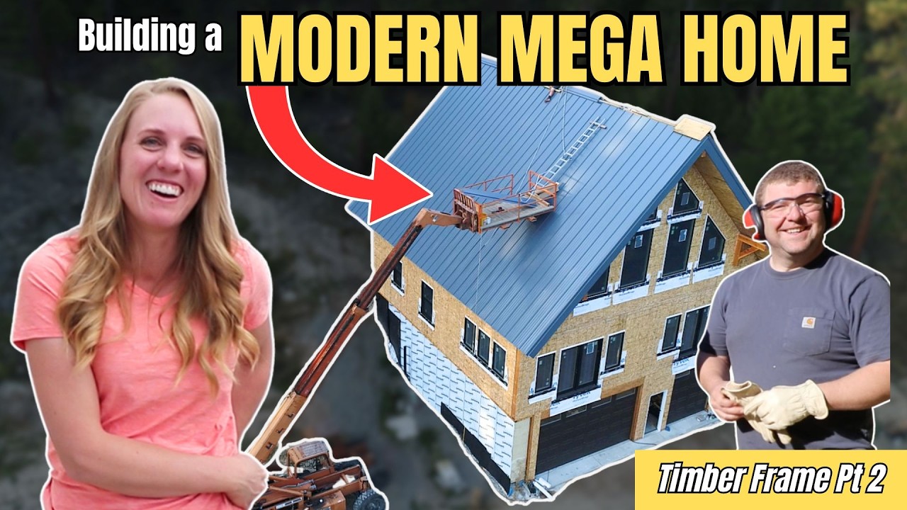 Building A Modern Mega Home - Timber Frame - START TO FINISH - YouTube