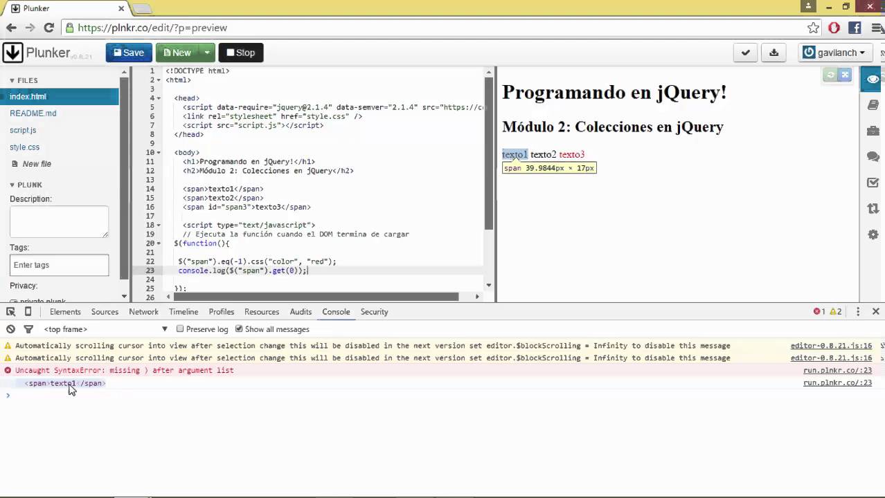 métodos get y eq | Colecciones en jQuery | Programando en jQuery - YouTube