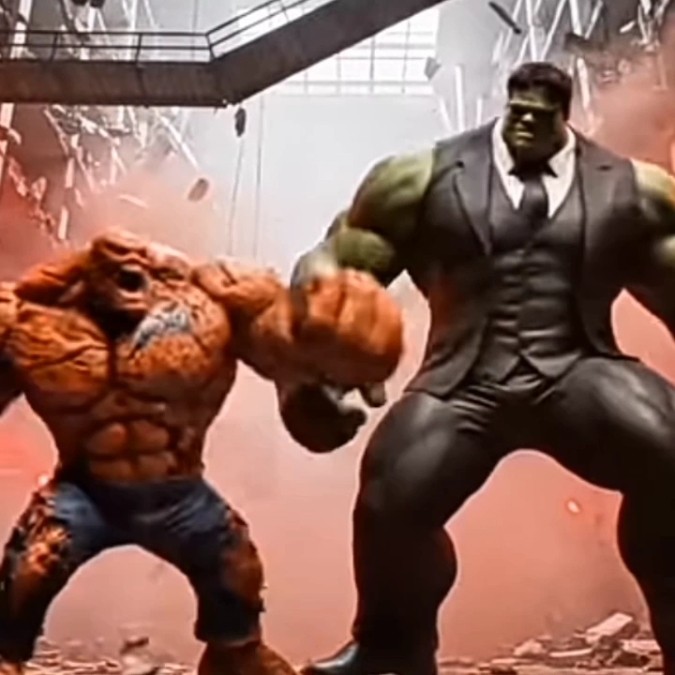hulk vs ben grimm, look at, who is the great strongest #marvel#avengers ...