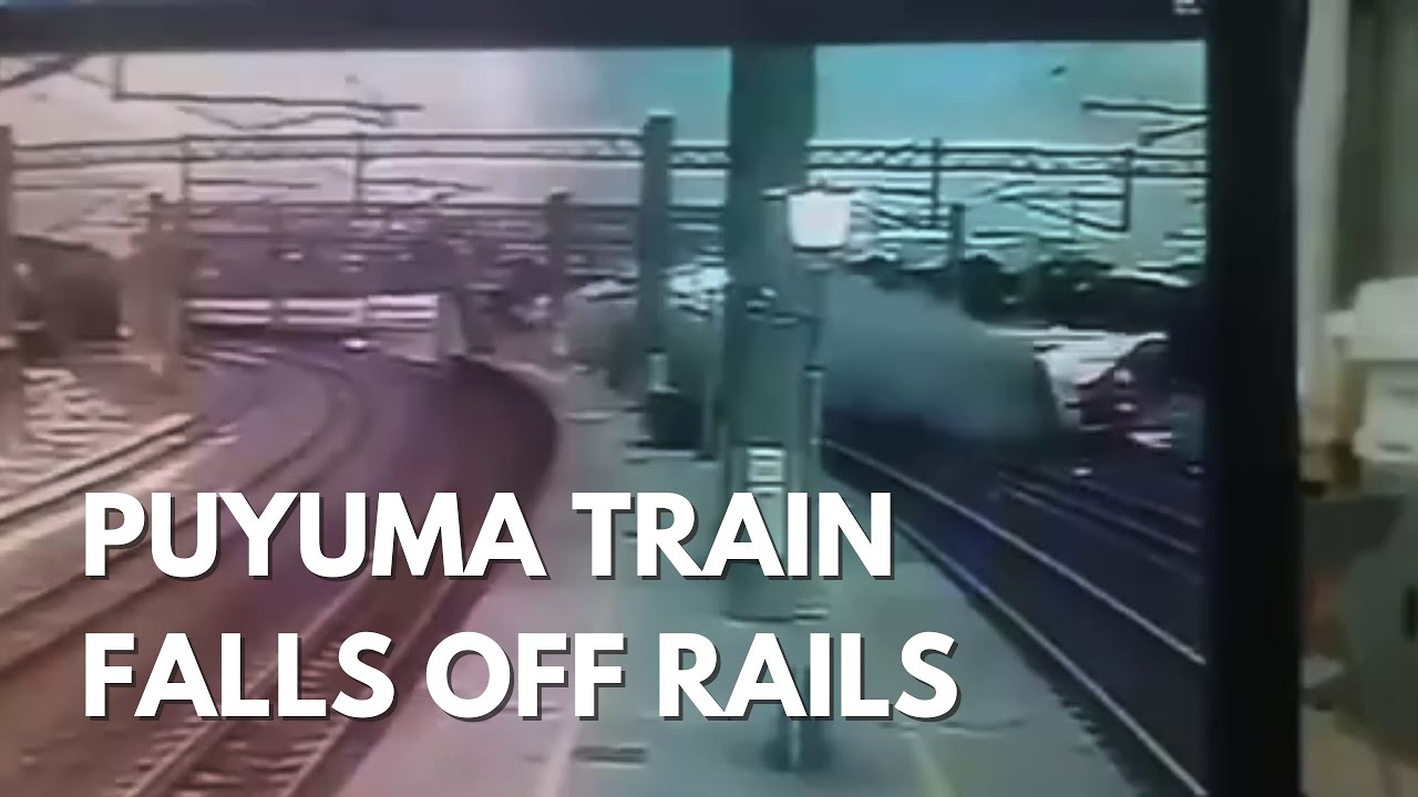 Video of Moment Puyuma Train Falls off Rails in Yilan, Taiwan - YouTube