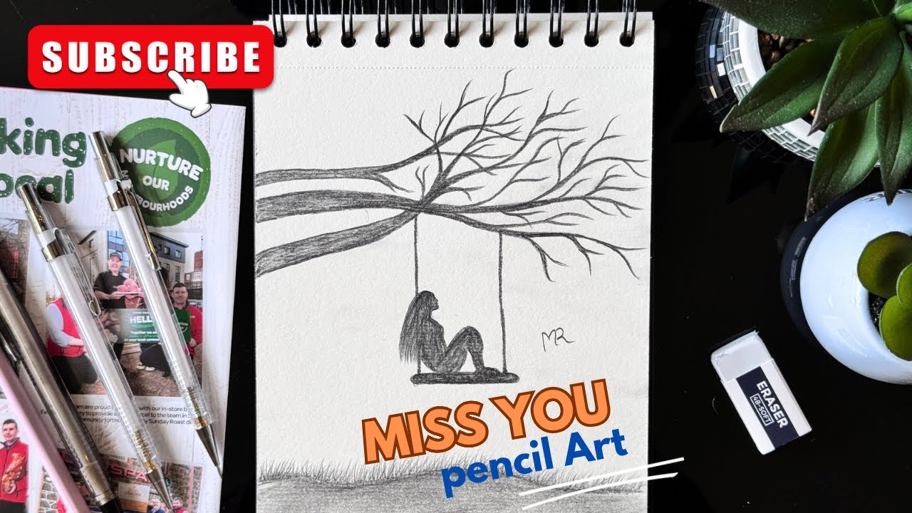 Missing You Somebody Pencil Art 2025 || How to step by step MR Pencil ...