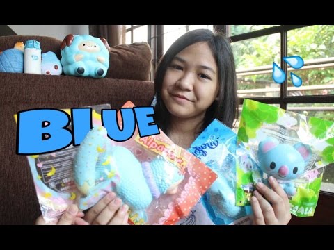 MY BLUE SQUISHY COLLECTION! - YouTube