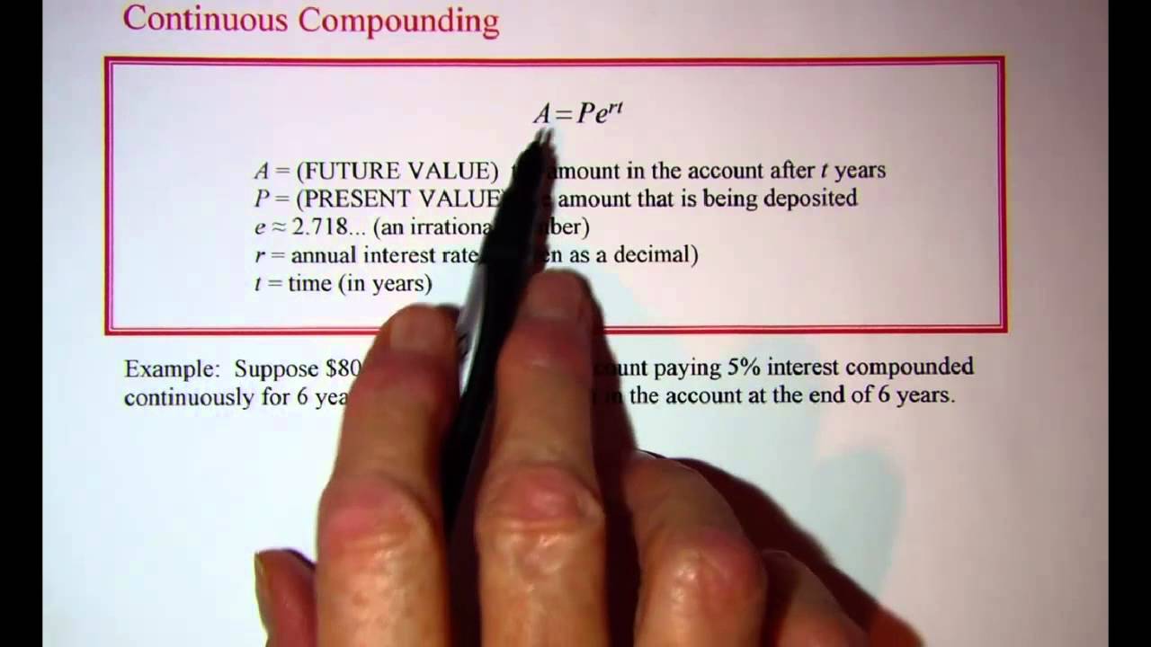 Continuous Compounding - YouTube