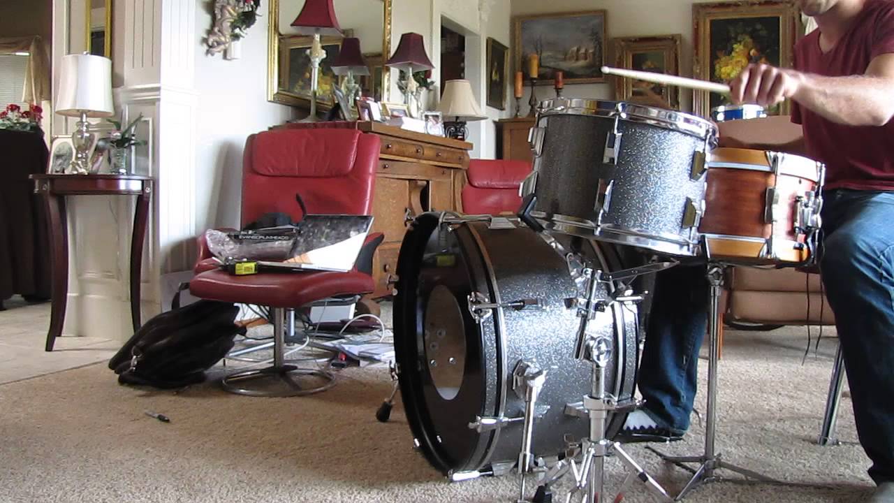 Custom Short Stack Drum Set Pewter Sparkle - YouTube