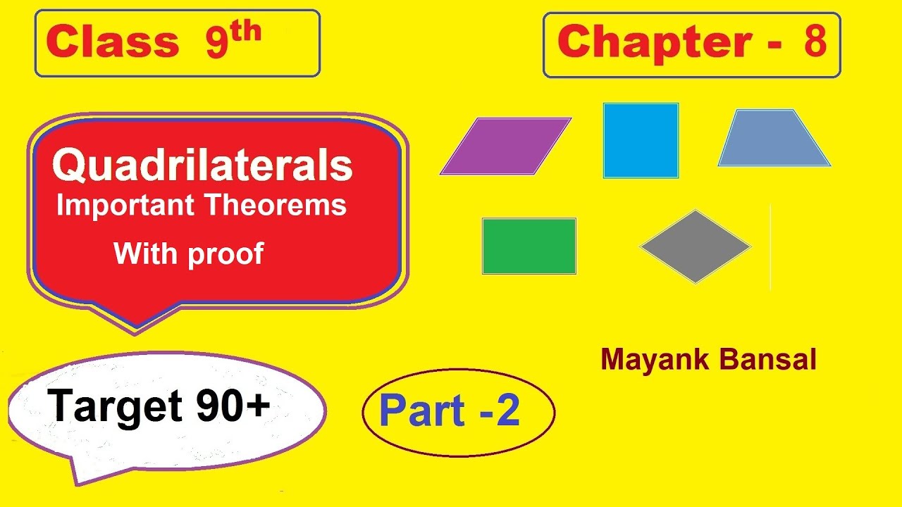 Class 9 maths | quadrilaterals |Theorem 8.1 | Theorem 8.3 | Theorem 8.5 ...