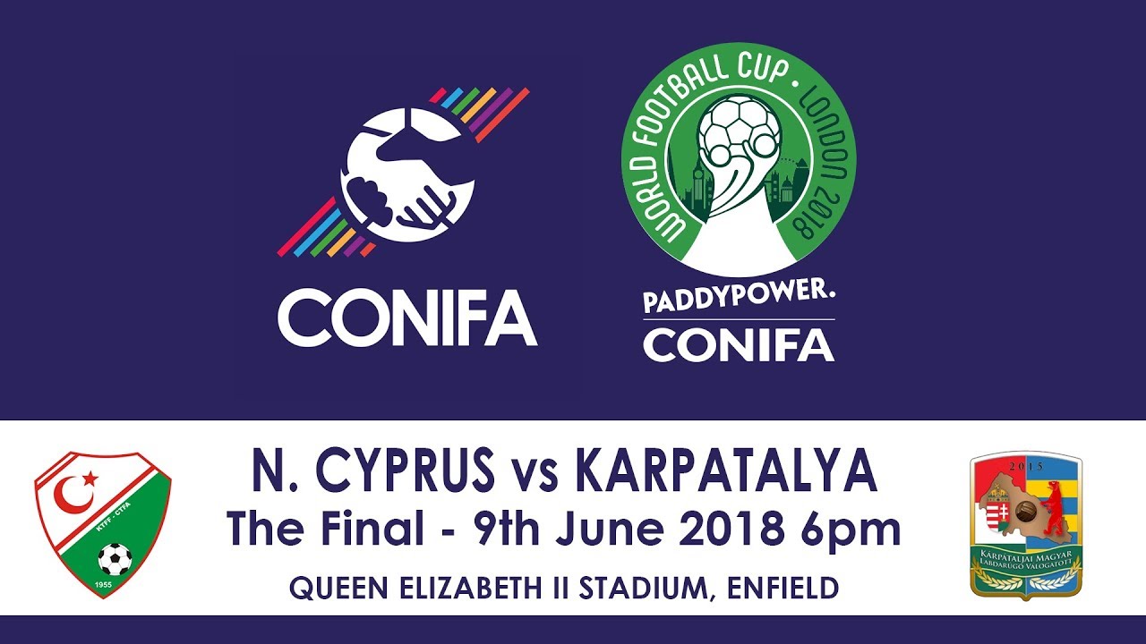 CONIFA World Football Cup 2018 - Final | Northern Cyprus v Karpatalya ...