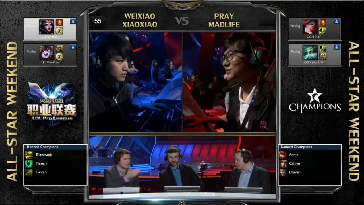2013 ALL-STAR 2v2 LoL (Weixiao, Xiaoxiao) vs (Pray, Madlife) - YouTube