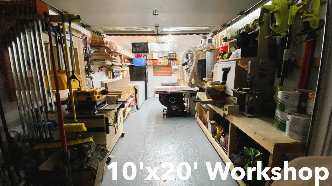 Small shop tour #woodworking NJ USA - YouTube