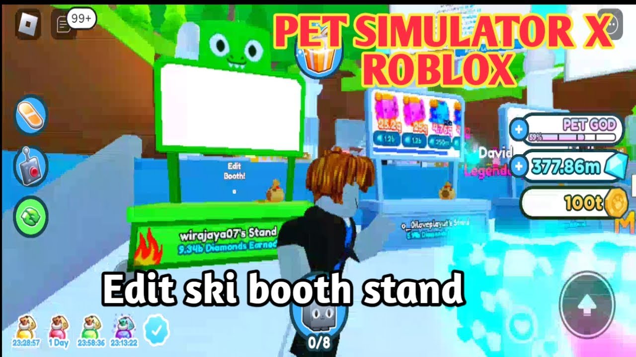 Pet simulator x roblox edit skin booth stand - YouTube