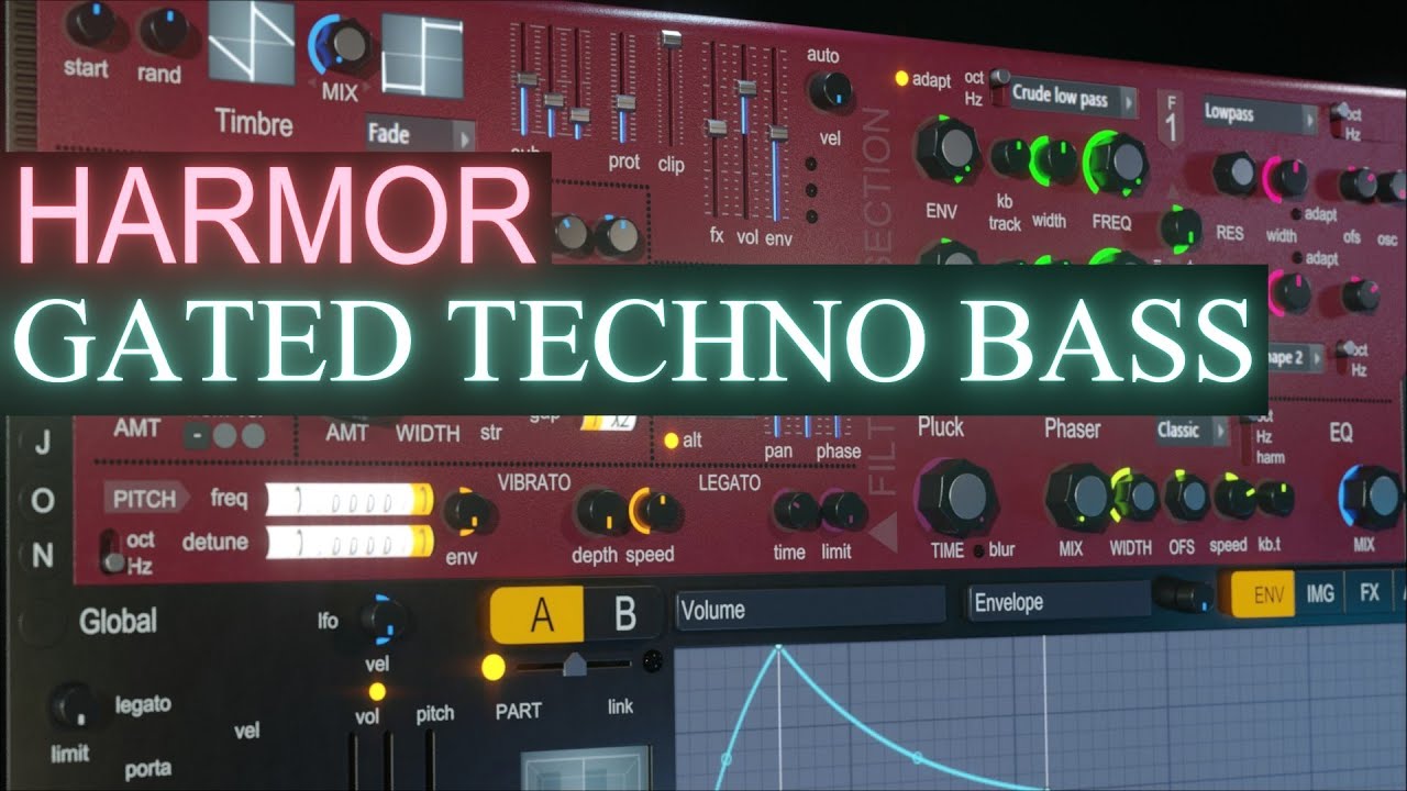 Harmor Gated Techno Bass | FL Studio Tutorial - YouTube