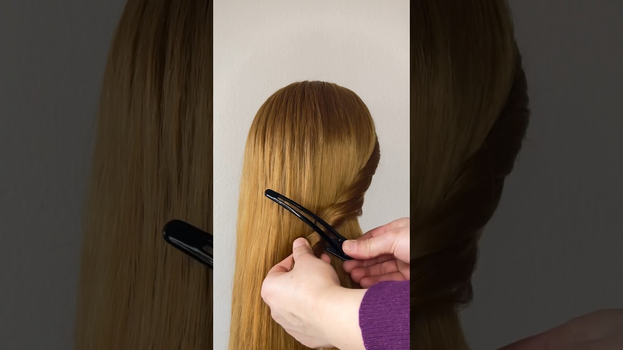 Simple Pony Tile Hairstyle For Everyday Hair - YouTube