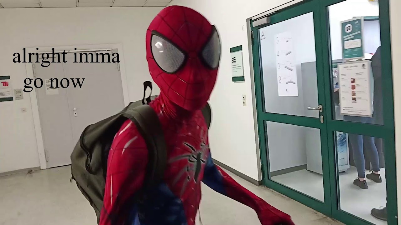 Spider-Man goes to university and enters with a Spider-Man ID card ...
