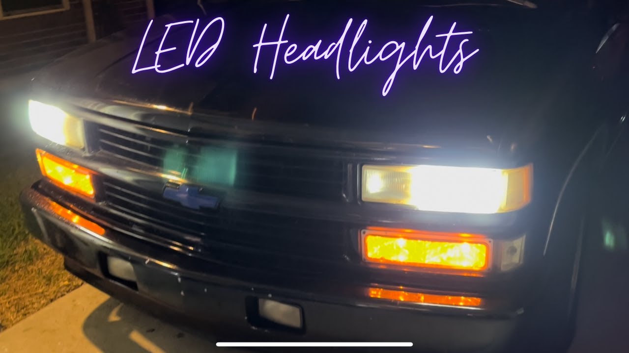 OBS Chevy Pickup LED Headlight upgrade - YouTube
