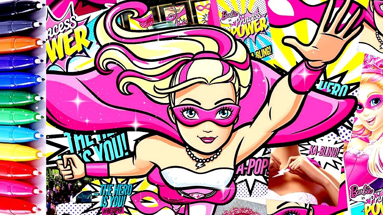 Barbie in Super Princess Power Be Super Coloring Book Fun Art Kids ...