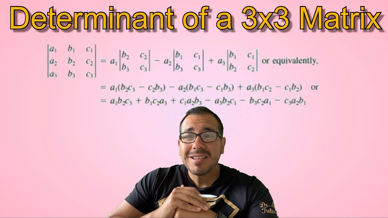 How to find the determinant of a 3x3 Matrix - YouTube
