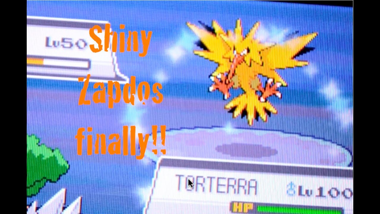 Shiny Zapdos appears in Heart Gold!!! Shiny #150! Finally! - YouTube