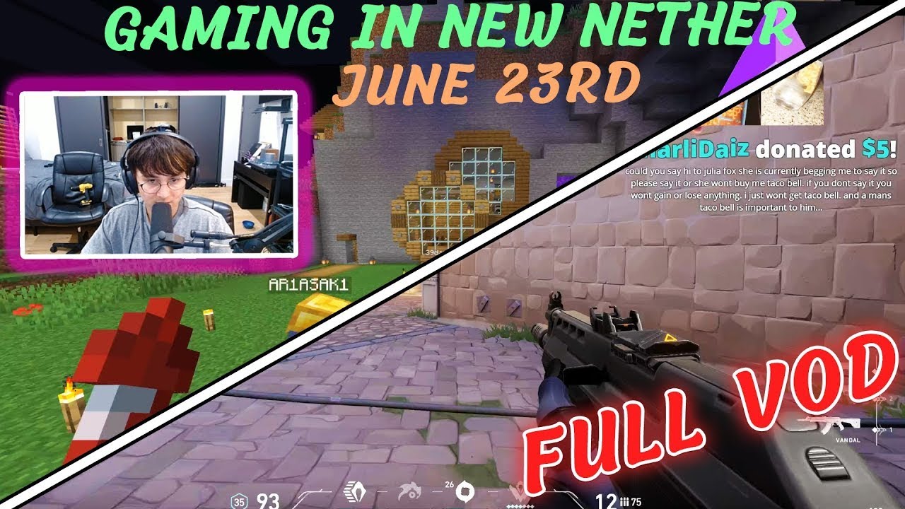 Michael Reeves June 23rd Twitch VOD (FULL VOD) "Gaming In New Nether ...