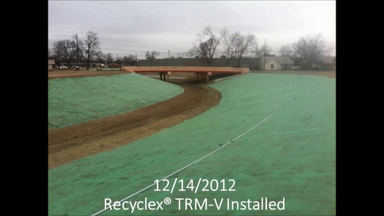 Recyclex® TRM-V Protects Channel During Multiple Large Storms - YouTube