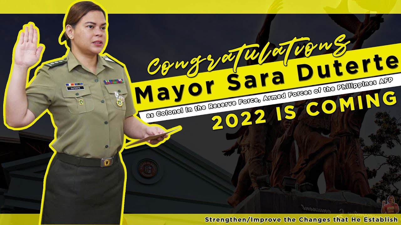 Duterte Sara - as Colonel in the Reserve Force, Armed Forces of the ...