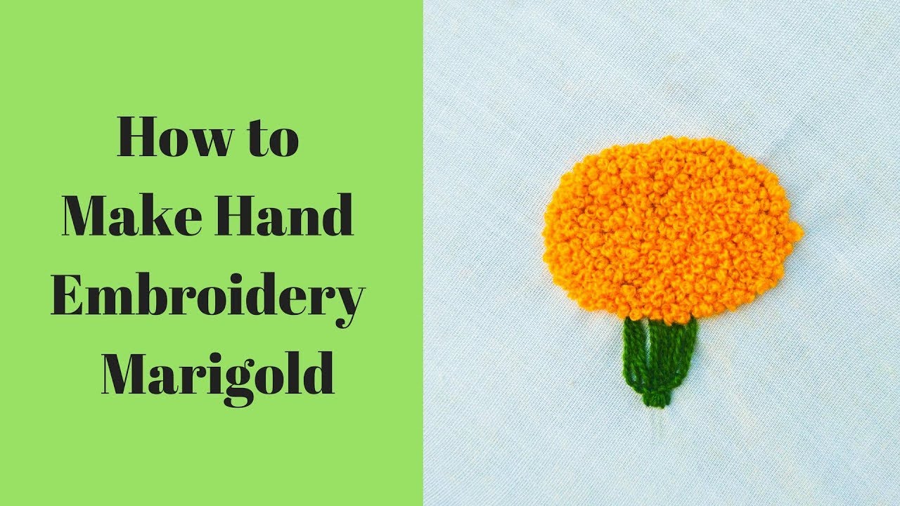 How to Make Hand Embroidery - Marigold | DiyRoll - YouTube