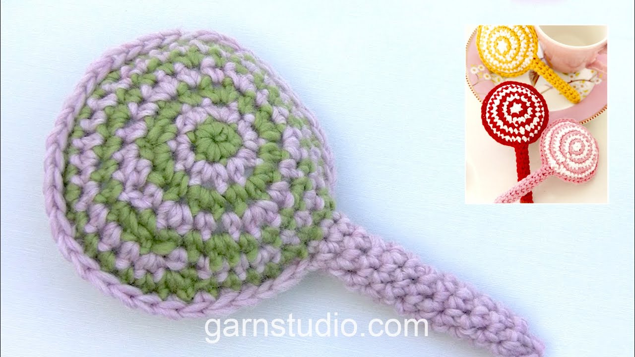 How to crochet the lollipop in DROPS Children 24-31 - YouTube