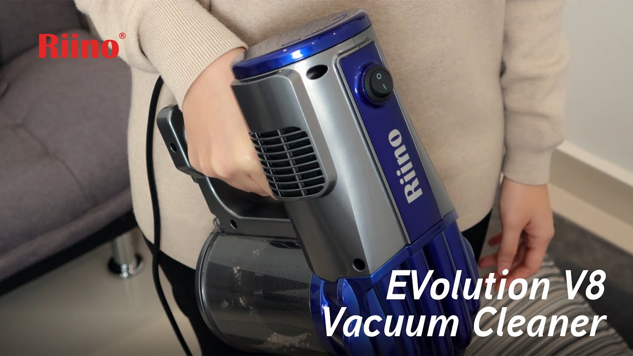 Riino EVolution V8 Super Cyclone Handheld Vacuum Cleaner - 585F - YouTube