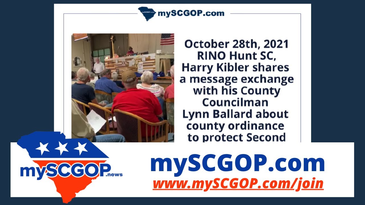 2021-09-29 - RINO Hunt SC - Do our elected officials care about their ...