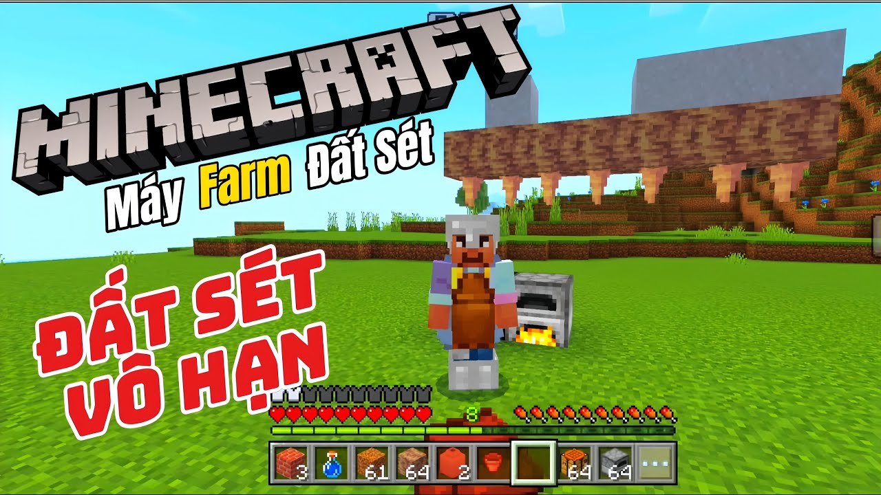 HD MINECRAFT P1: BIẾN ĐẤT THÀNH ĐẤT SÉT TRONG MINECRAFT - YouTube