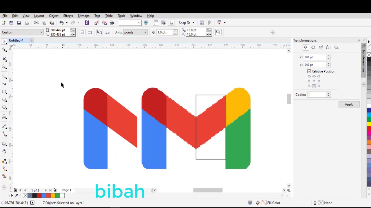 Create a gmail logo using CorelDraw - YouTube