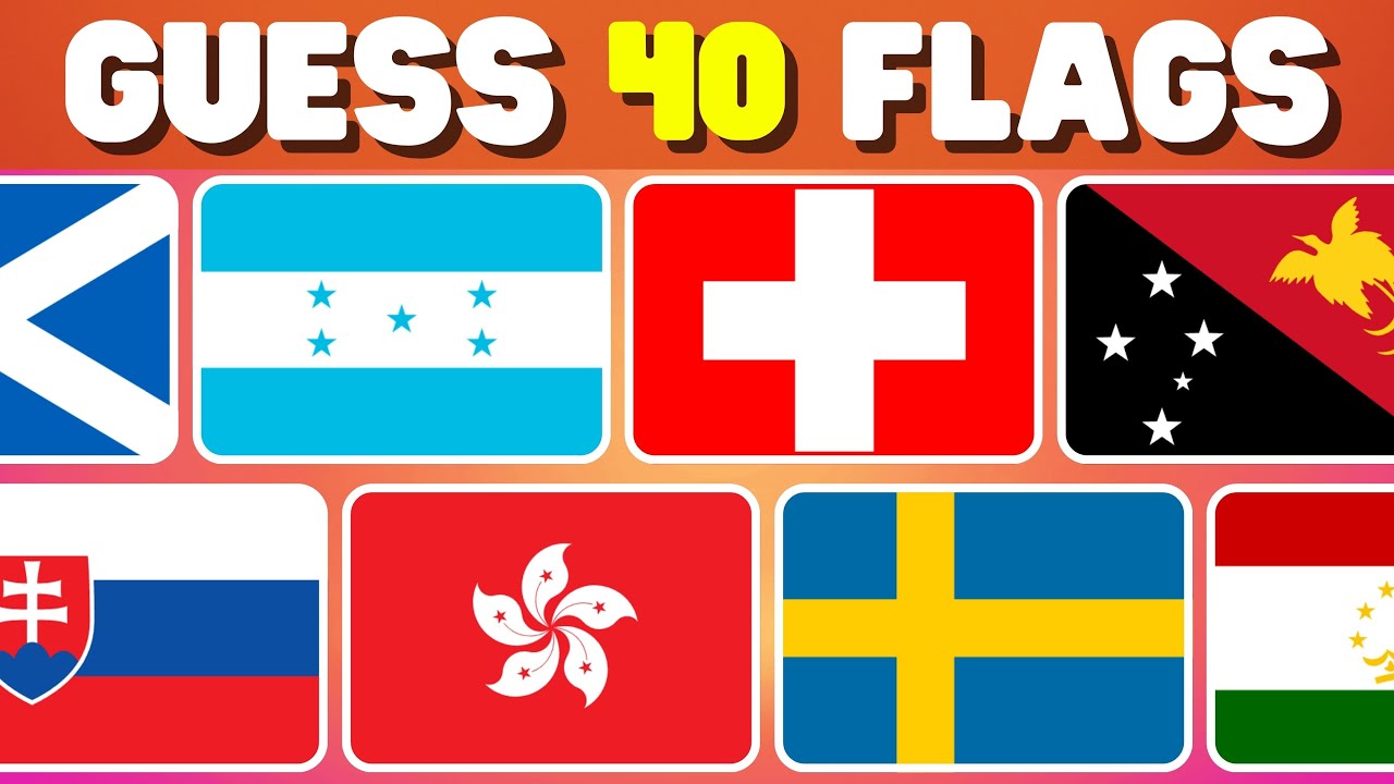 GUESS THE 40 FLAG HARD LEVEL - YouTube